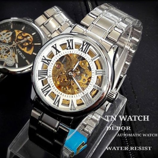 DEBOR AUTOMATIC นาฬิกาผู้ชายระบบออโตเมทริกไขลานเปลือยเครื่อง พร้อมกล่อง ...