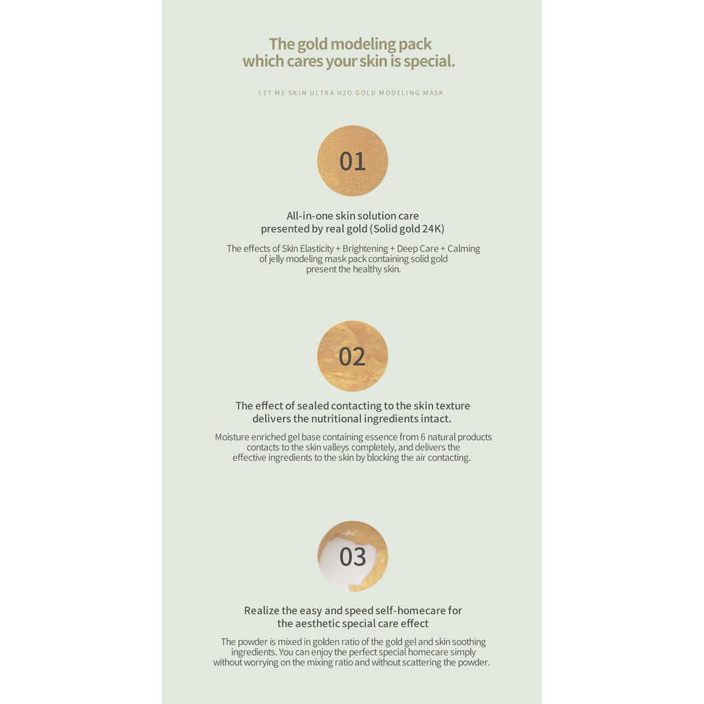 [OFFICIAL]Let Me Skin Ultra H20 Modeling Mask – 2 SET (Gold) Korean ...