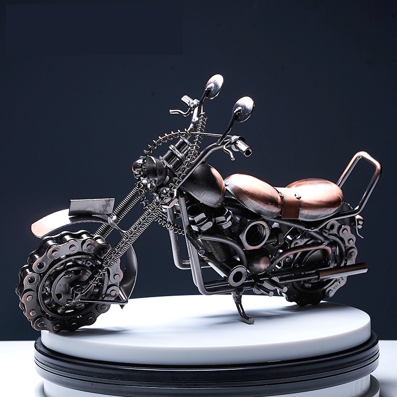 Retro motorcycle ornaments creative home living room bedroom bookshelf ...