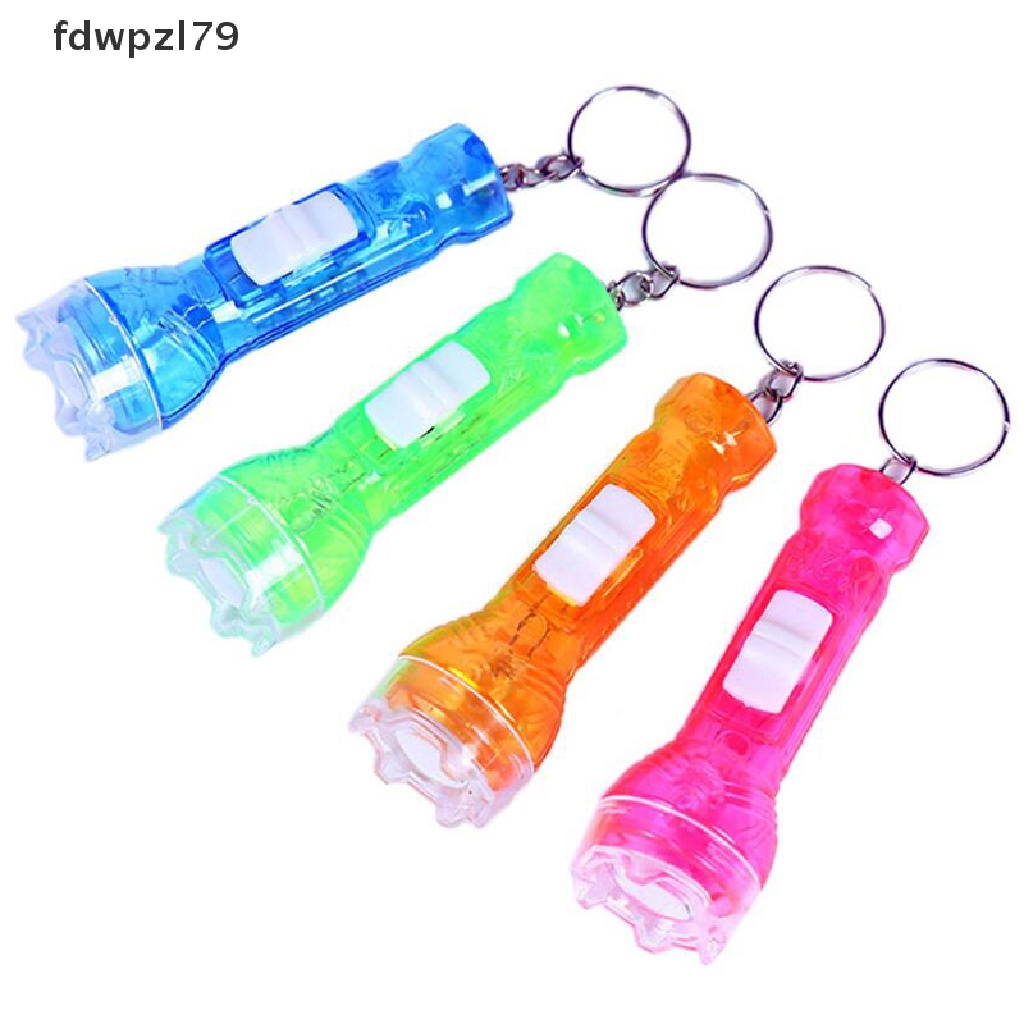 (fdwpzl79) 2pcs Mini LED Flashing Flashlight Toys Kids Flash Light Key ...
