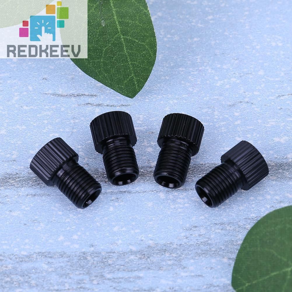 4pcs Presta to Shrader Bicycle Valve Adapter Converter Tube Air Pump ...
