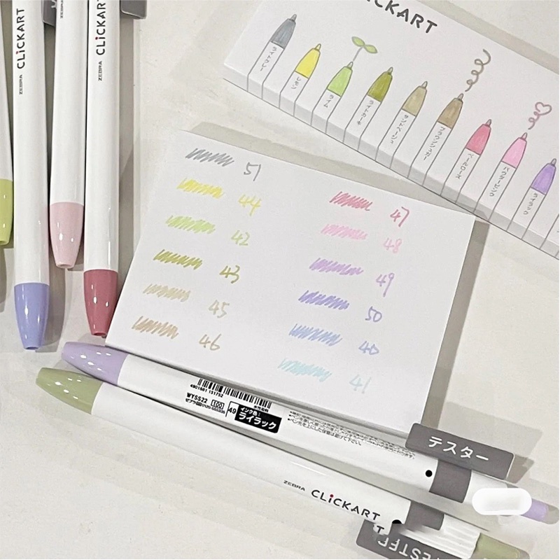 Japan Zebra Limited New 12 Colors Clickart Press-type Watercolor Pen ...