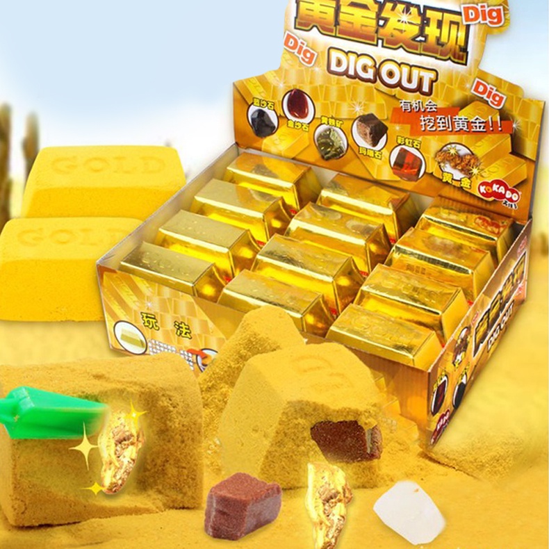 Archaeological Mining Toys Children Dinosaur Fossil Digging Gold Gem ...