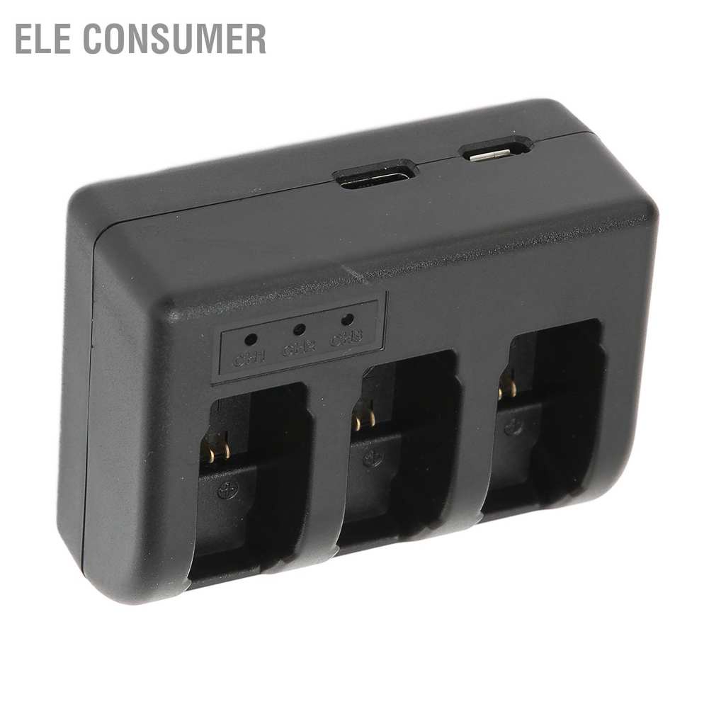 ELE Consumer 801 Camera Battery Triple Charger Portable 3 Channel USB ...