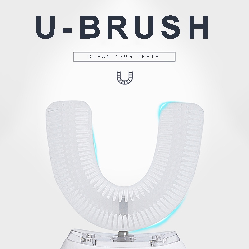Adult Automatic U shape Electric Ultrasonic Toothbrush Teeth Cleaning ...