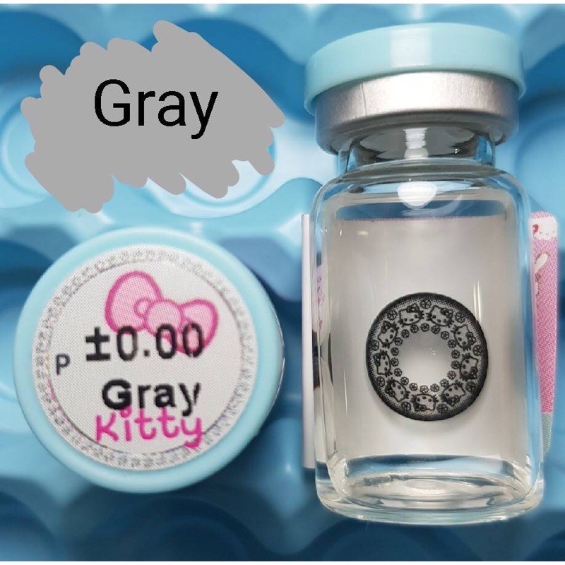 บิ๊กอาย ลายการ์ตูน ลายคิตตี้ สีเทา Hello Kitty Cat Gray Black Brown ...
