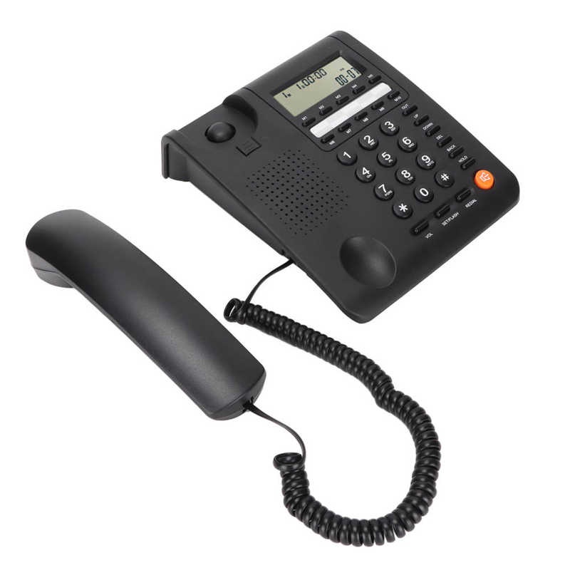Corded Landline Telephone Desktop Corded Telephone Mute Function 16 Bit LCD Display for Hotel ...