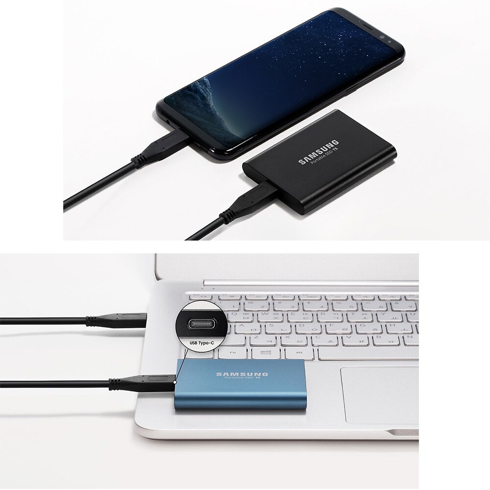 o-.oO SAMSUNG T5 portable SSD2TB 1TB 500TB USB3.1 External Solid State ...