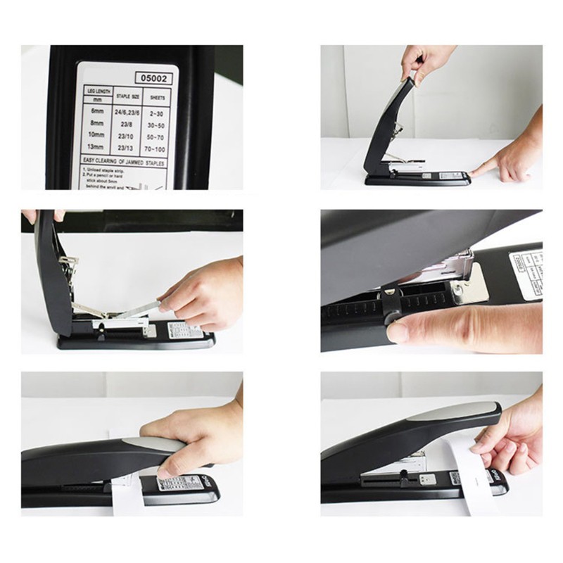 100 Sheets Heavy Duty Stapler Binding Stapling Machine Labor Saving ...