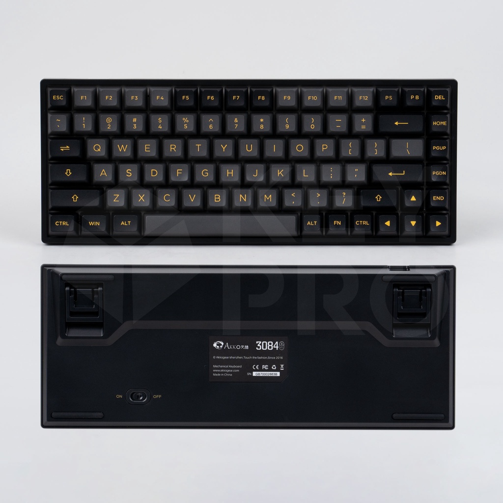 คีย์บอร์ด Akko 3084B Plus BlackGold RGB Hotswap ขนาด 75 2.4G Bluetooth ...