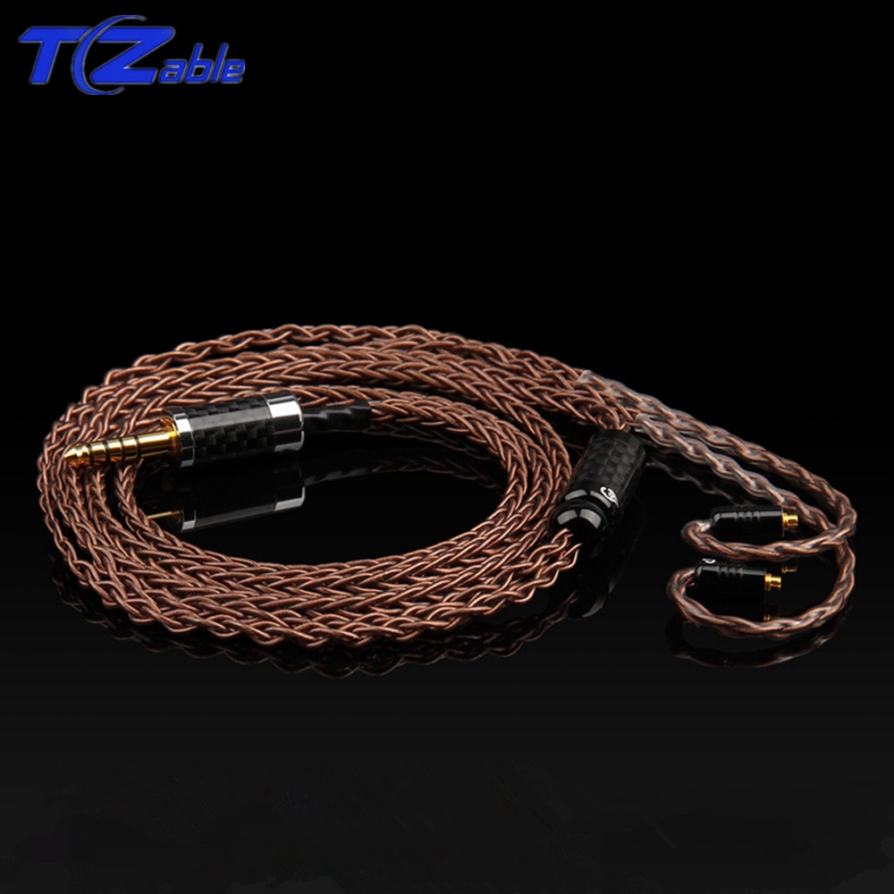 สายหูฟังHifi สายเคเบิ้ล 4 . 4 . 3 . 5 มม . Diy Mmcx 8 Core 0 . 78 2 Pin Aux - yshemary.th - ThaiPick