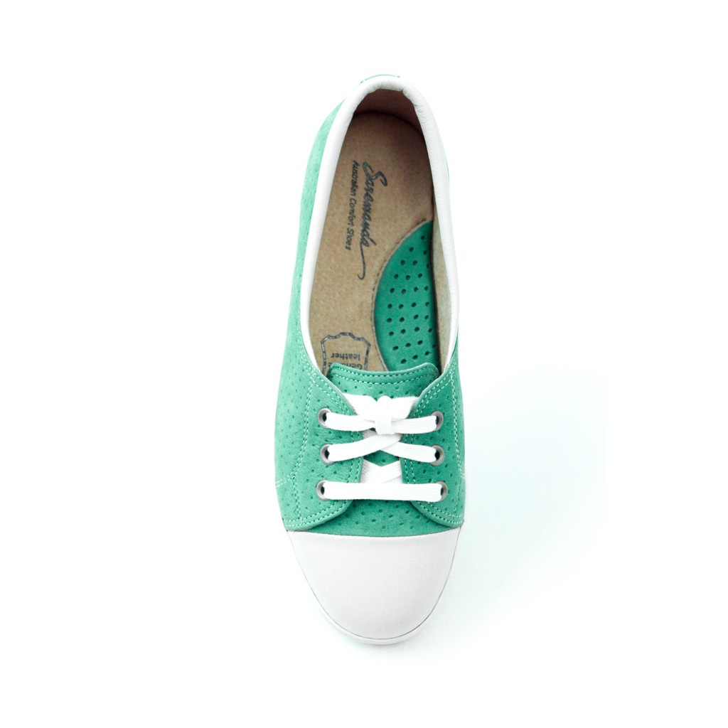 Saramanda รุ่น 152015 Tyler รองเท้าแฟลตผ้าใบผู้หญิง หนังวัวแท้ 3 สี ...