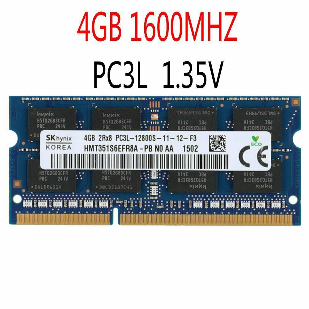 Computer ram ddr3L 1.35v 4gb PC3L-12800 1600MHz 204Pin SODIMM Laptop ...