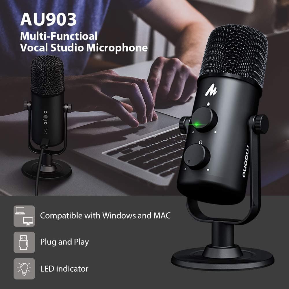 Maono AU-903 Fairy Premium USB Microphone ไมค์อัดเสียง ไมค์อัดเสียง ...