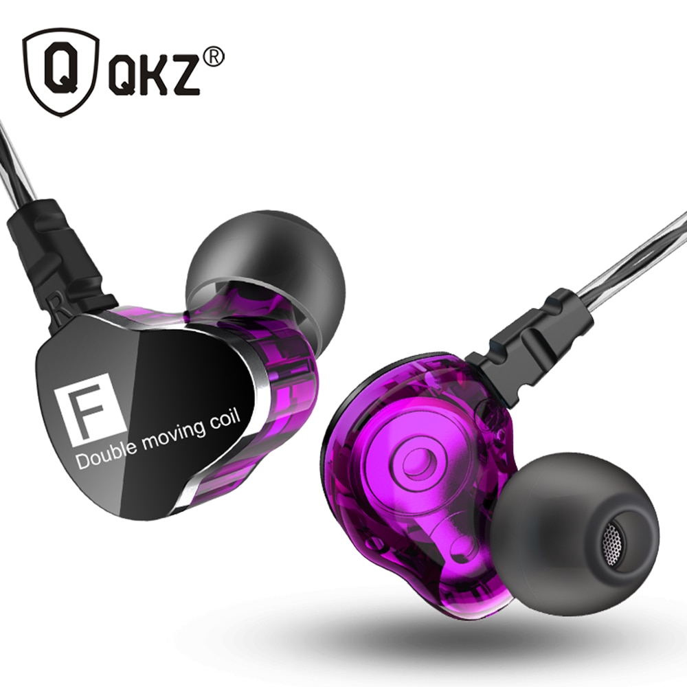 Genuine QKZ CK9 Earphones Dual Driver With Mic gaming headset mp3 DJ ...