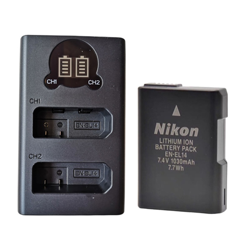 EN-EL14 Nikon camera battery D5300 D5200 D5100 D3200 D3100 D3300 P7000 ...