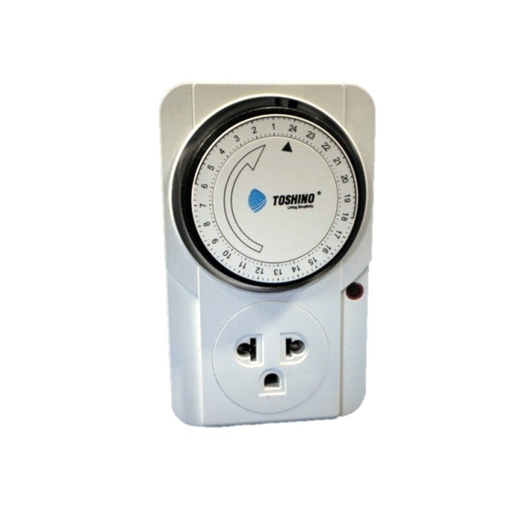 Toshino ตัวตั้งเวลา พร้อมระบบกันไฟกระชาก/ Timer Toshino 24-hour รุ่น TS-MT3 (สีขาว)oshino ตัว ...