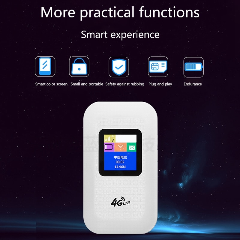 4G Wifi Router Mifi Smart Wireless Router 4G Portable Car WiFi Router ...