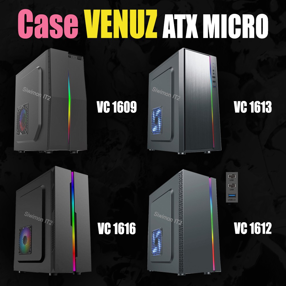 ส่งไวจากไทยCASE (เคสเกมมิ่ง) VENUZ ATX Computer VC1613 VC1616 ไฟ RGB ...