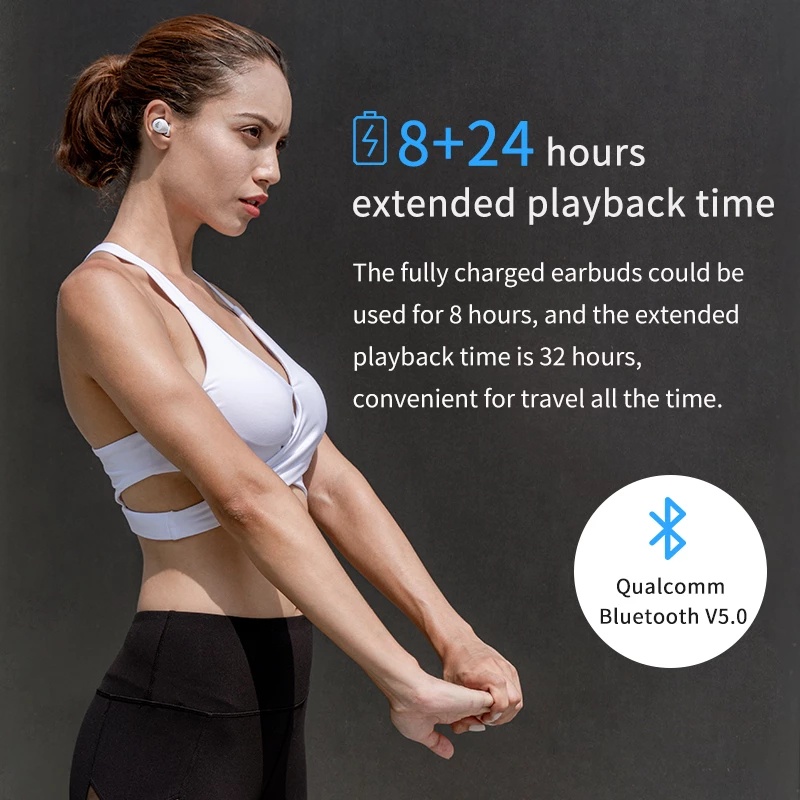 Edifier TWS6 Qualcomm aptX หูฟังไร้สายบลูทูธ V5.0 TWS IPX5 กันน้ํา - edifier_brand - ThaiPick