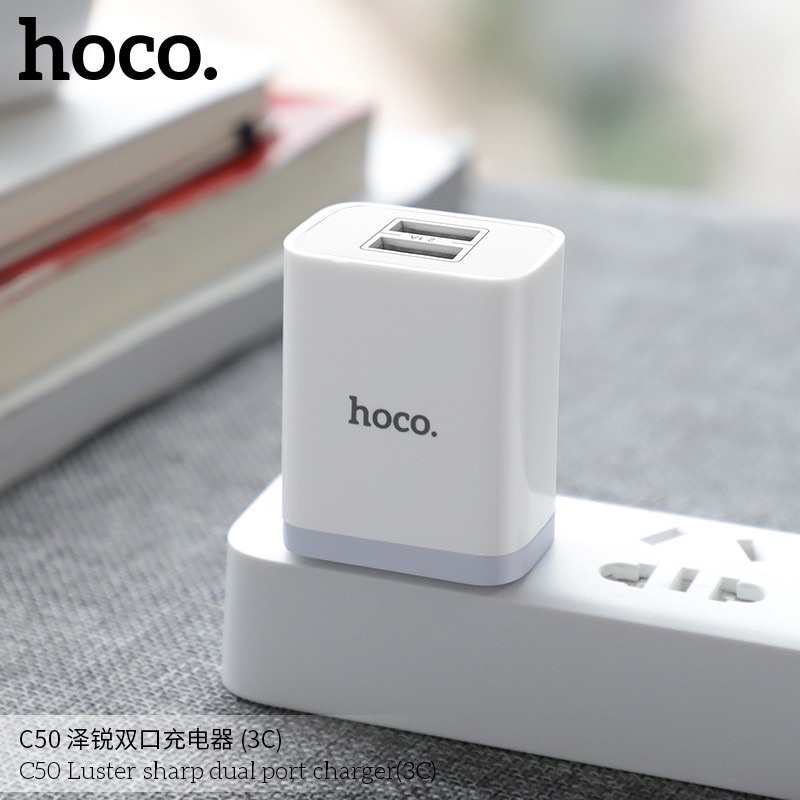 Hoco สายชาร์จพร้อมปลั๊ก 2USB 2.1A MAX Charger SET สำหรับ iPhone Micro ...