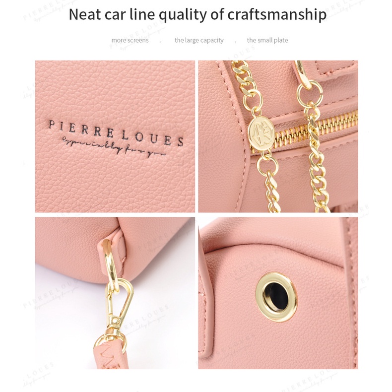 Pierre Loues ใหม่ กระเป๋าเป้สะพายหลัง กระเป๋านักเรียน แฟชั่นสไตล์เกาหลี ...