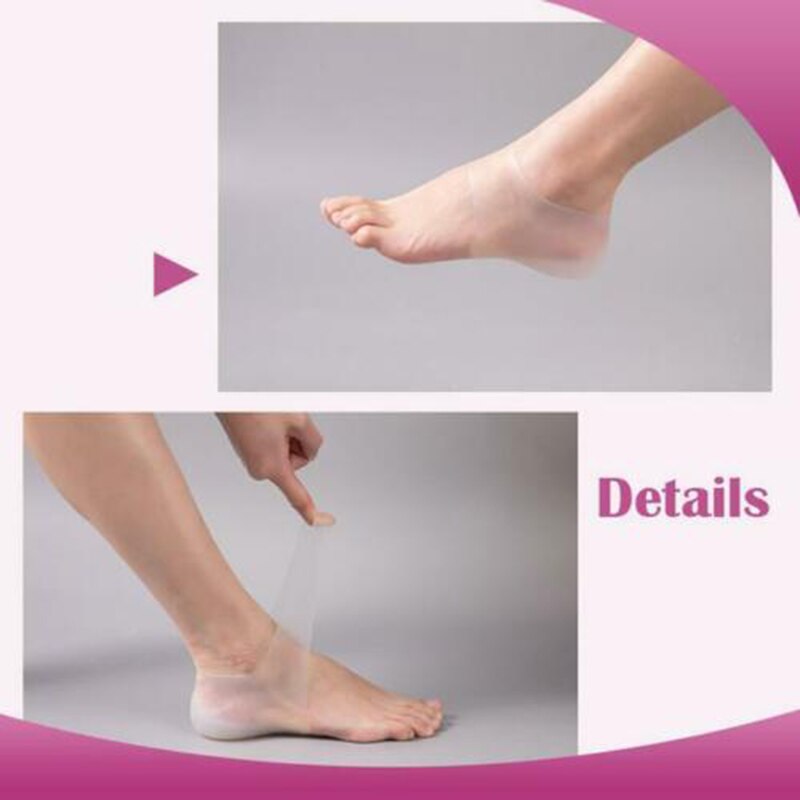 1Pair Invisible Height Increased Insole Silicone Heel Socks for Women ...