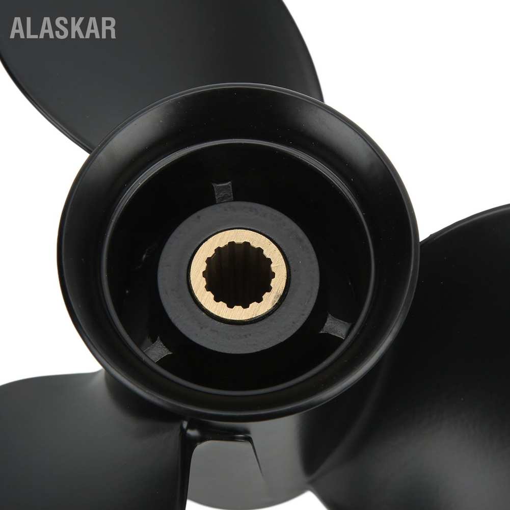 ALASKAR Boat Motor Propeller 3 Blades 14 Spline Teeth Right Rotation ...