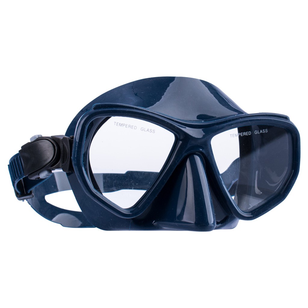 มาสก์ Freediving ปริมาณต่ำกระจกนิรภัย Leakless Dive Goggles อุปกรณ์ดำ ...