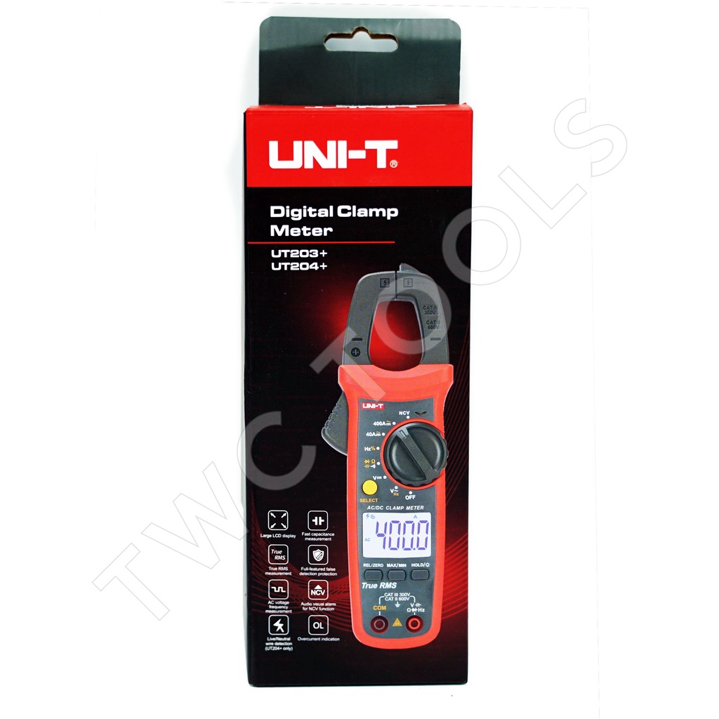 UNI-T UT204+ แท้!! ร้านTWCtools คลิปแอมป์ แคล้มป์มิเตอร์ดิจิตอล AC/DC ...