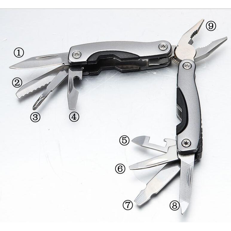 Multitool Outdoor Survival Stainless Steel 9 In1 Tool Plier Portable ...