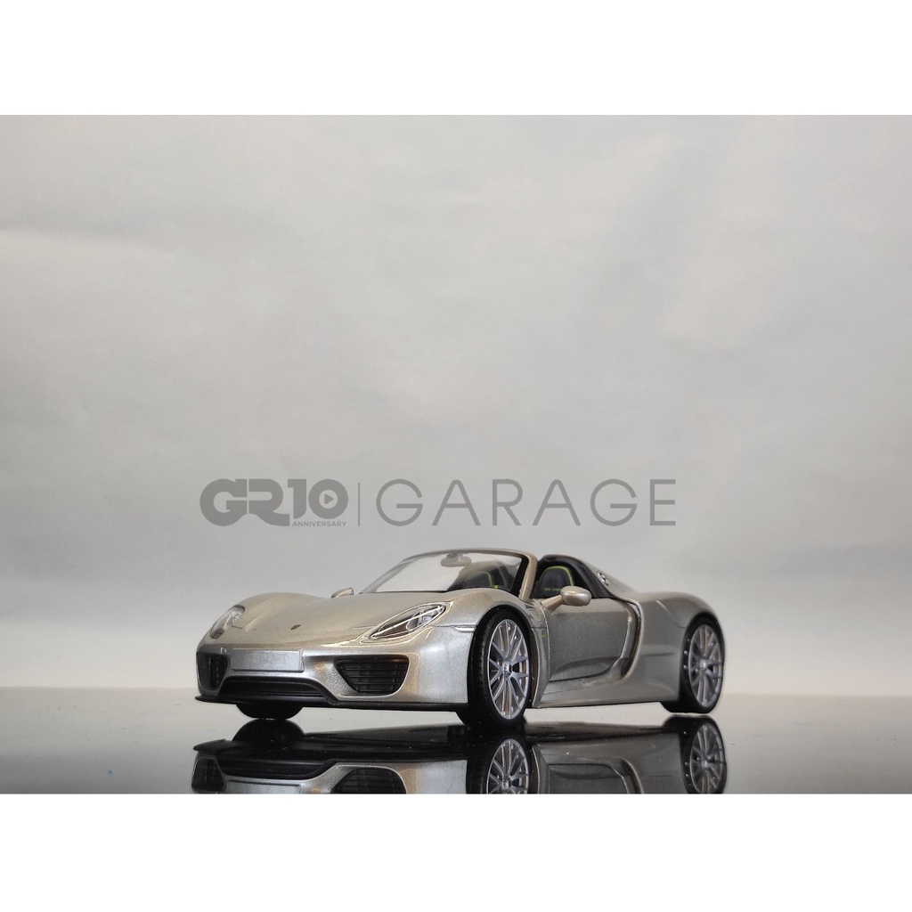PORSCHE 918 SPYDER (Convertible) (welly) Silver Gray Color - gr_garage ...