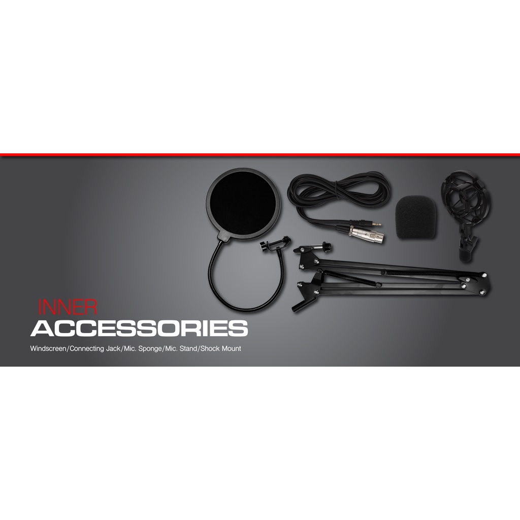 ไมค์โครโฟน PC โน๊ตบุ๊ค SIGNO Pro-Series MP-701Phantom48 Microphone ...