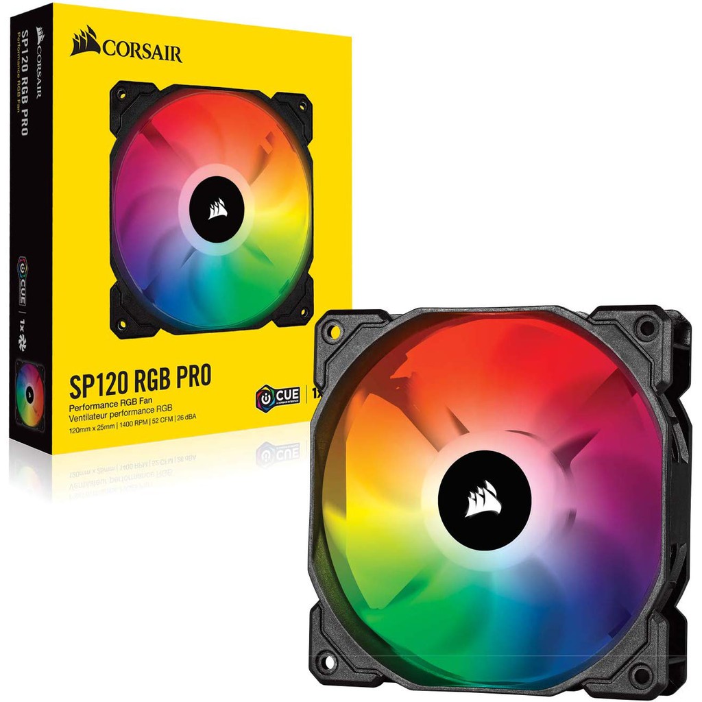 CORSAIR iCUE SP120 RGB PRO Performance 120mm Fan Single Pack (CO ...