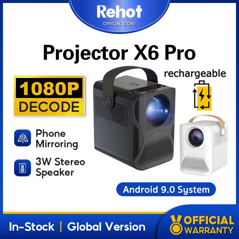 จัดส่งที่รวดเร็ว X6 โปรเจคเตอร์ mini โฮมโปรเจคเตอร์ โปรแจ็คเตอร์ ...