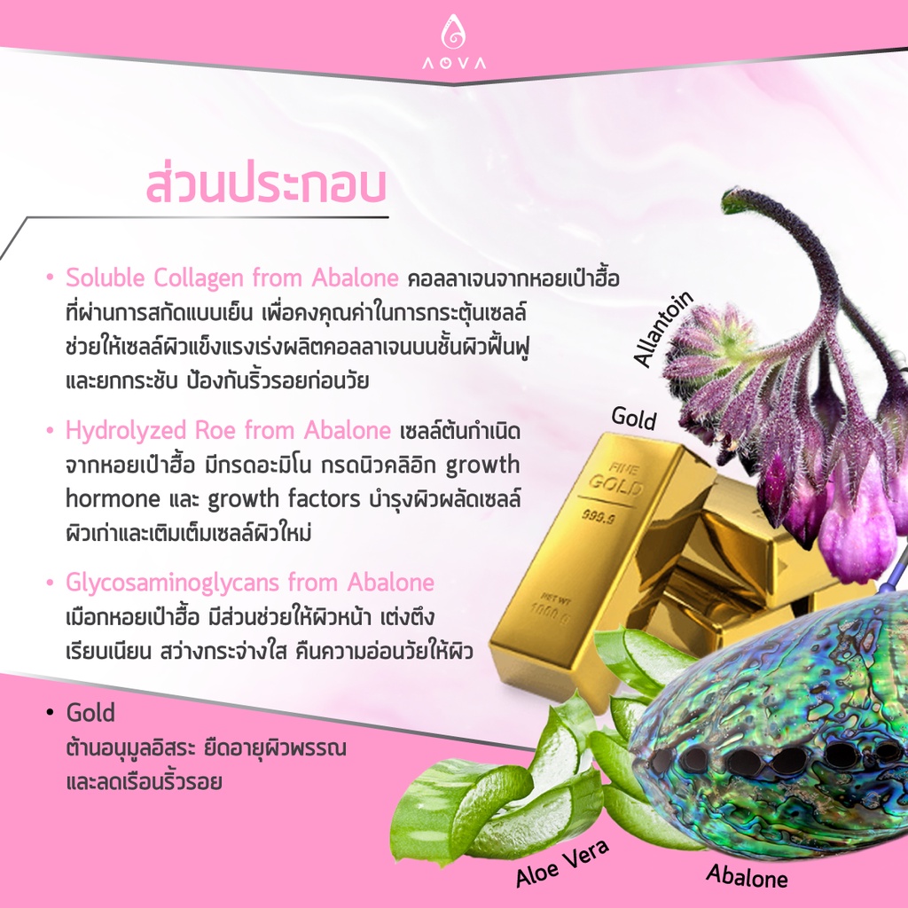 AOVA Eternity Abalone Cream ครีมหอยเป๋าฮื้อ ขนาด 30 มล - aova_official ...