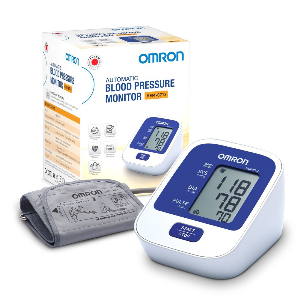 OMRON เครื่องวัดความดันโลหิต รุ่น HEM-8712 OMRON Blood Pressure Monitor ...