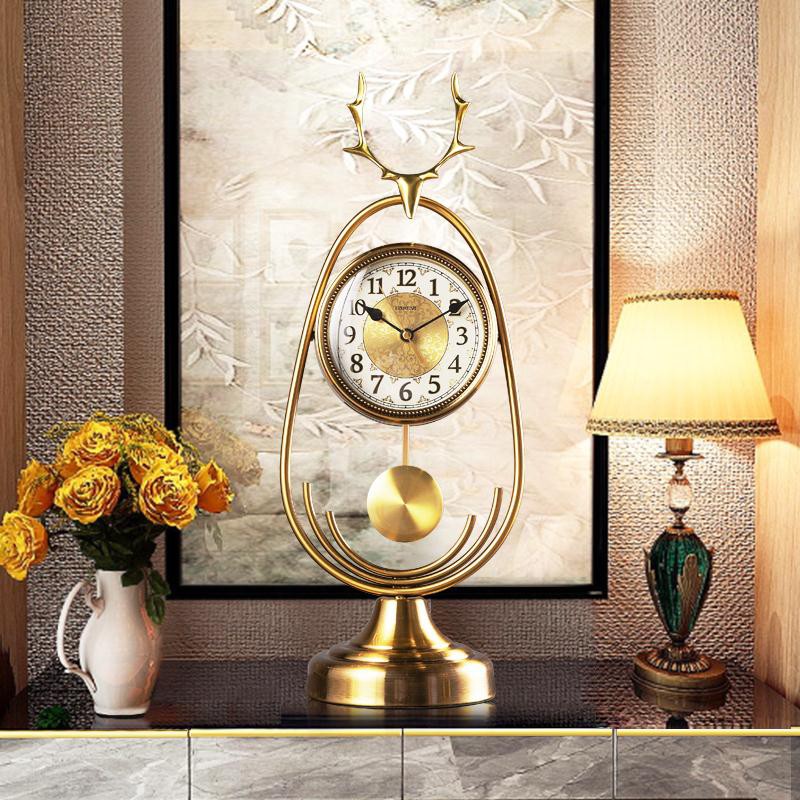 Light Luxury Desk Clock Clock Living Room Display Clock Home Desktop ...