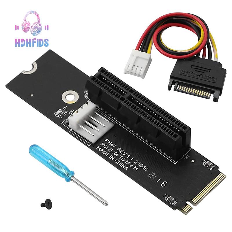 M.2 NGFF to PCI-E X4 Slot Riser Card, M Key M.2 2260 SSD Port to PCIE ...