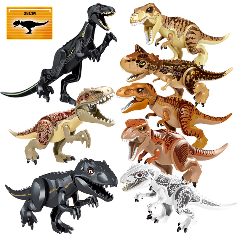 ของเล่นJurassic World Dinosaurs Figures Bricks Tyrannosaurus Indominus ...
