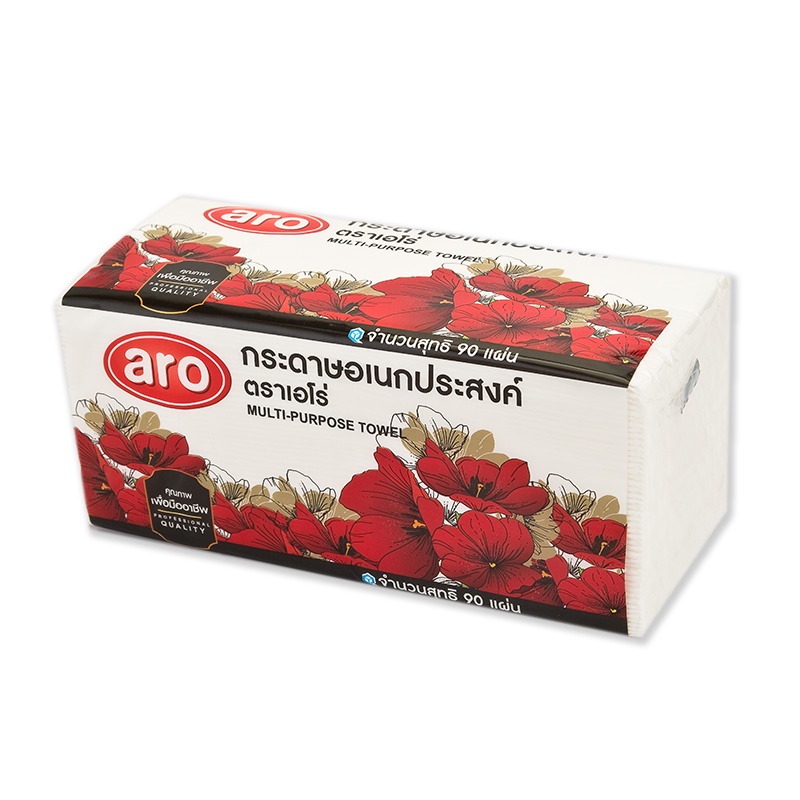 กระดาษอเนกประสงค์ ตราเอโร่ ขนาด 90แผ่น/ห่อ ยกแพ็ค 6ห่อ หนา 2ชั้น กระดาษ ...