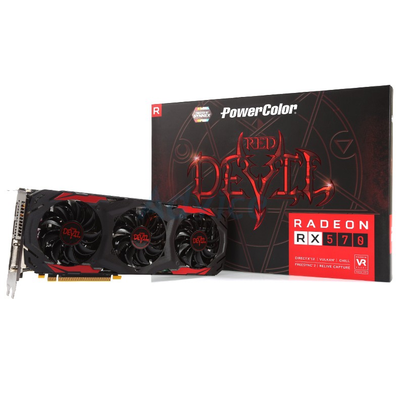 การ์ดจอ4GB GDDR5 AMD RX 570 PowerColor Red DEVIL | Shopee Thailand