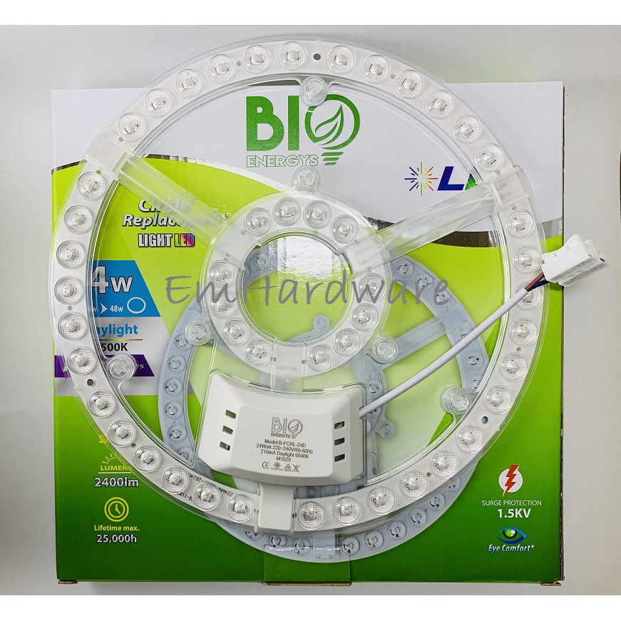หลอดไฟ LED กลม Bio Energys 24W รุ่น B-FCRL-24D (Daylight) ไส้ไฟถาด ...
