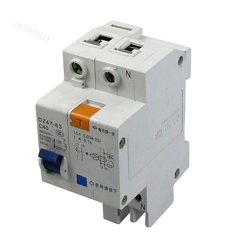 AC 230V/400V 40A 6000A DIN Rail Earth Leakage Circuit Breaker - oudhyed.th - ThaiPick