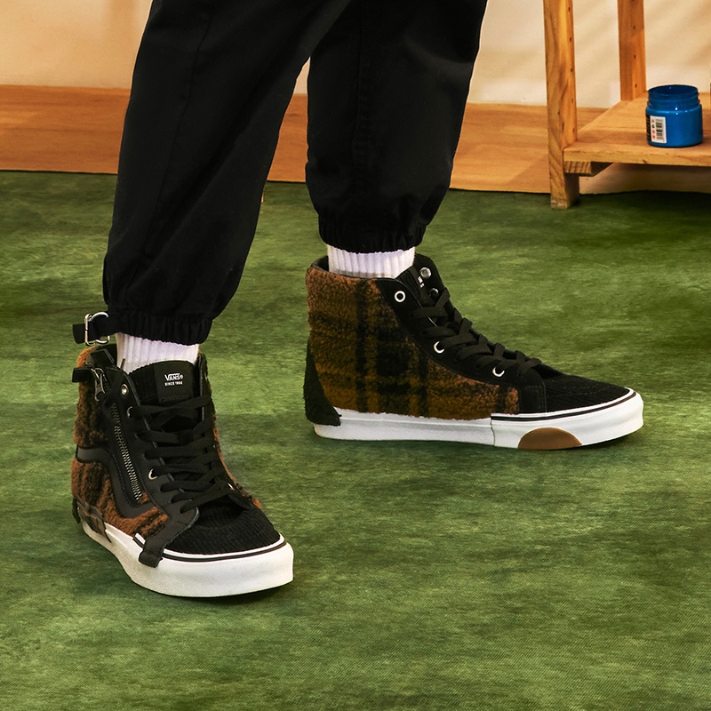 รองเท้าเงาVans Vans Official Outlet SK8-Hi แยกส่วนเย็บตุ๊กตากระดานหมาก ...