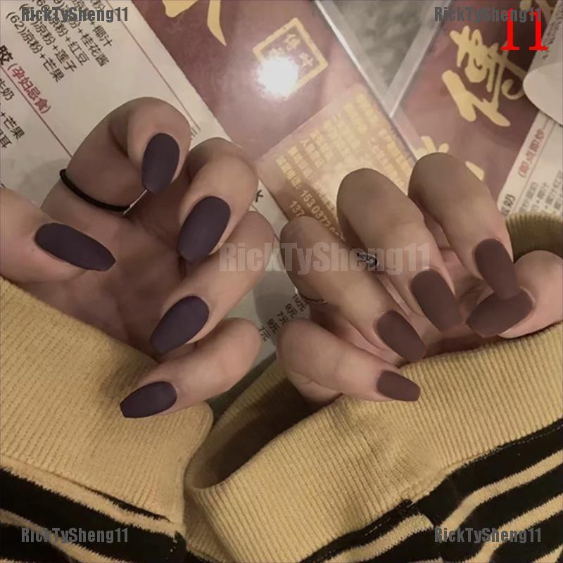 [cod]rts 24pcs False Nails Fashion Fake Toe Nails Tips Manicure Nail