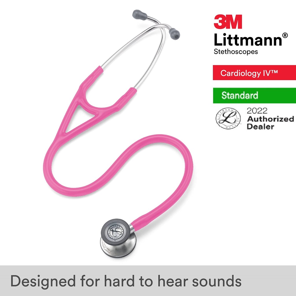 3M Littmann Cardiology IV, 27 inch #6159 (Rose Pink Tube, Standard ...