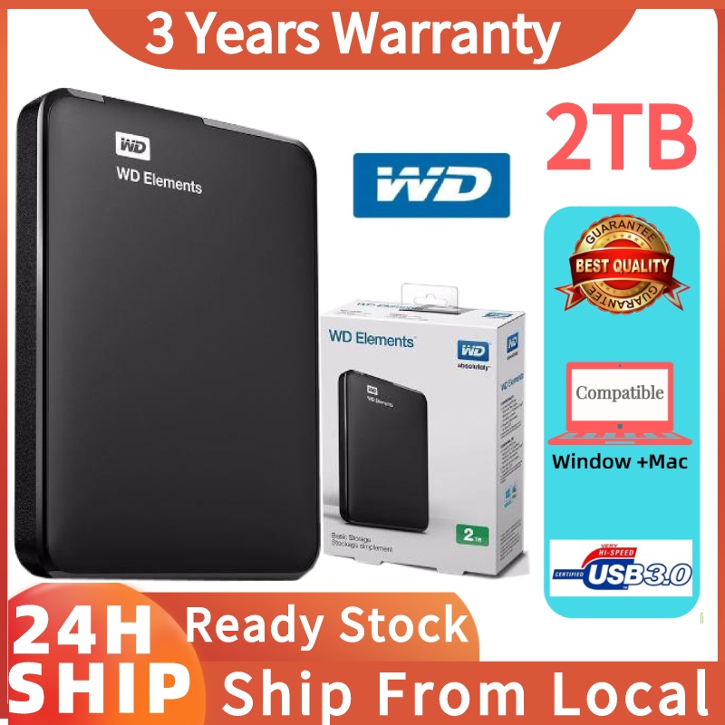 Western Digital 2.5 2TB1TB Hard Drive USB3.0 External Hard Drive WD HDD portable Externalhard ...