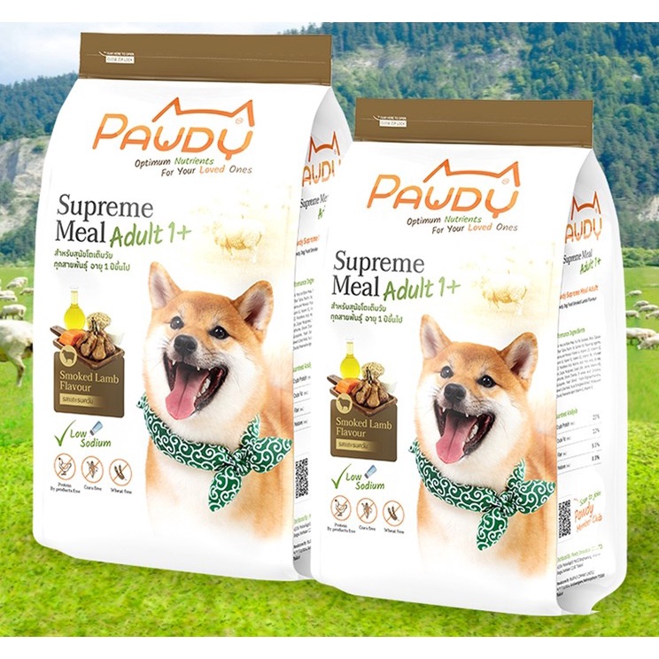 Pawdy อาหารเม็ดสุนัขอายุ 1 ปีขึ้นไป รสแกะรมควัน สุนัขโตเต็มวัย ทุกสาย ...