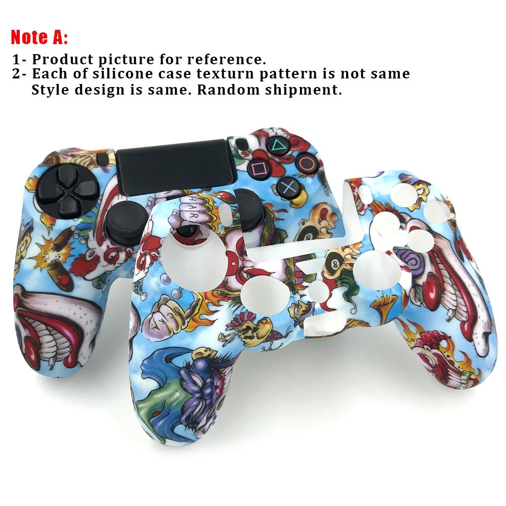MWNY PS4 Dualshock 4 Controller Silicone case rubber skin protector ...